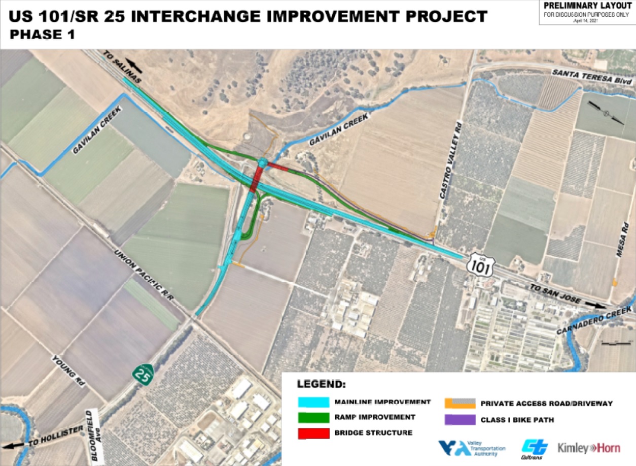 US 101/SR 25 Interchange Project Advancing in Design | VTA