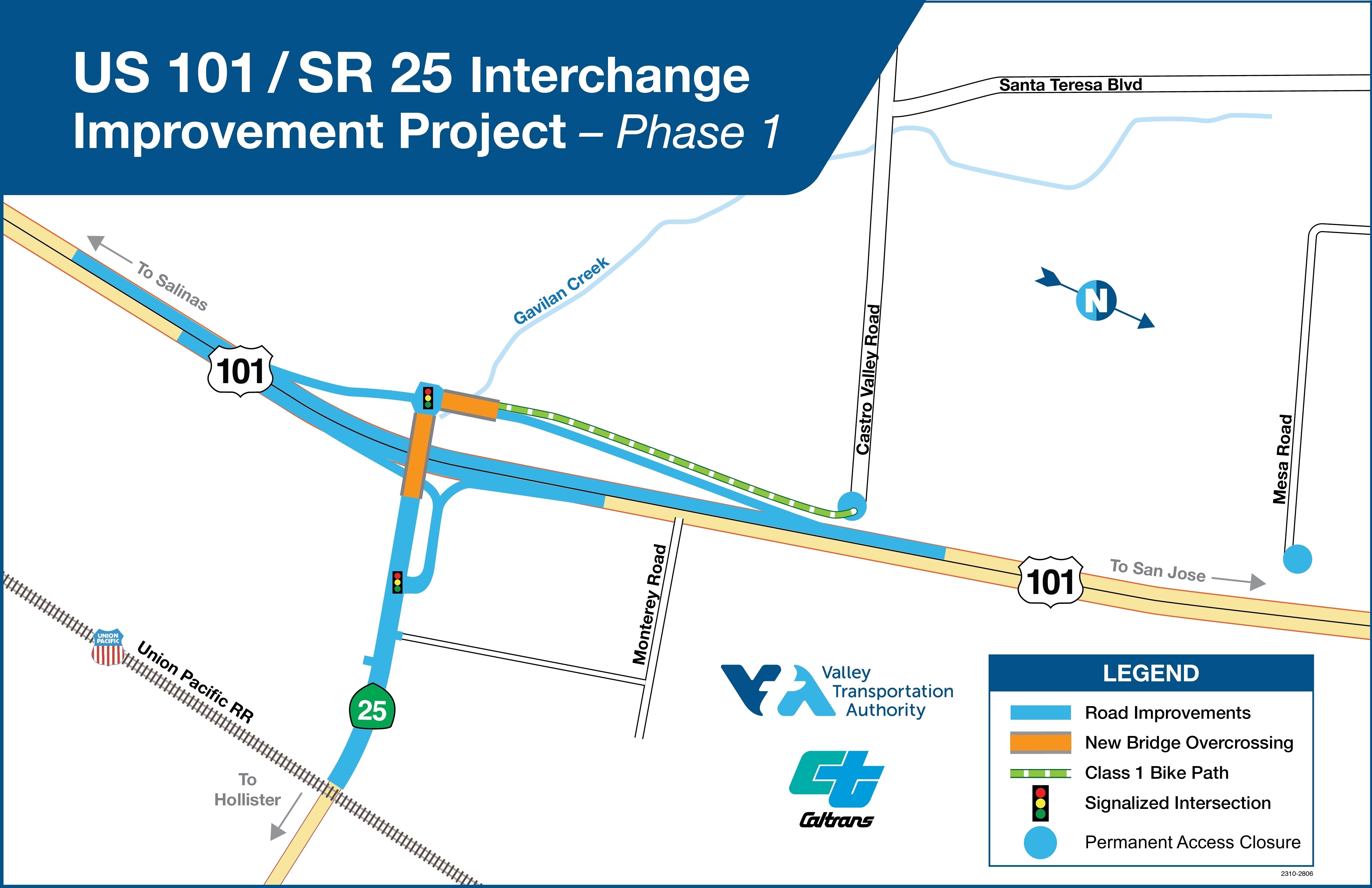 US 101/SR 25 Interchange - Phase 1 | VTA